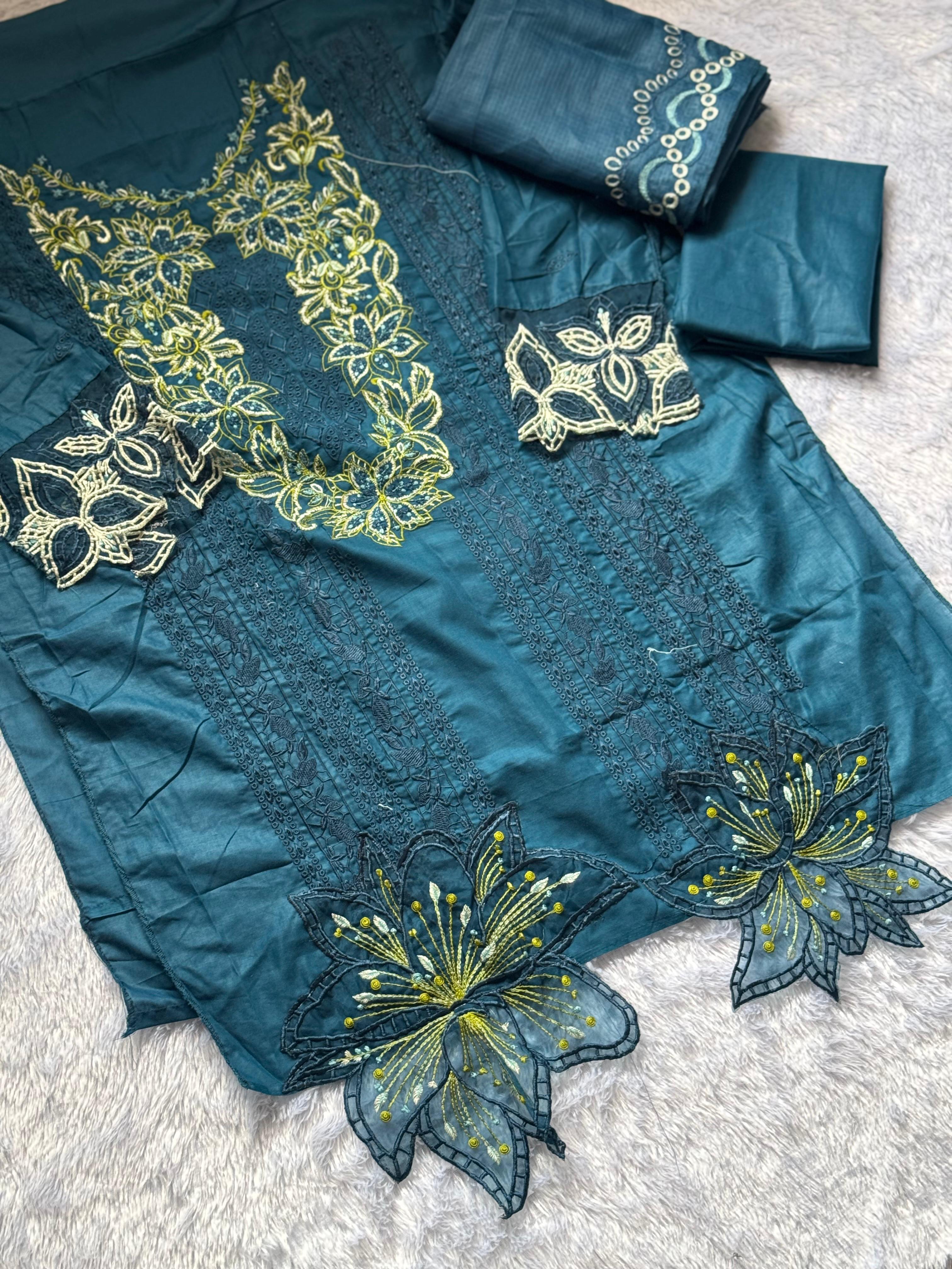 Threaded Beauty in Teal – Femme Fits